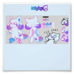 kittydog crystal Poster | Zazzle