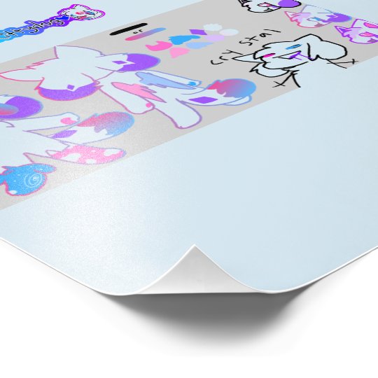 kittydog crystal Poster | Zazzle.com