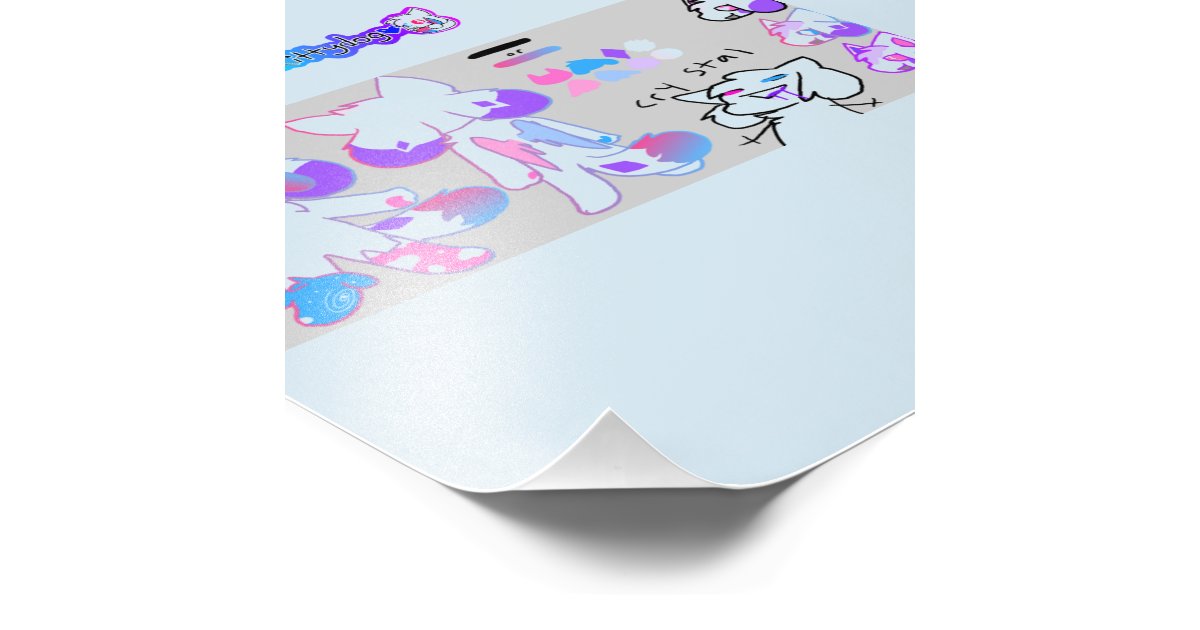 kittydog crystal Poster | Zazzle