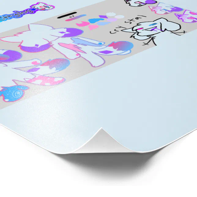 kittydog crystal Poster | Zazzle