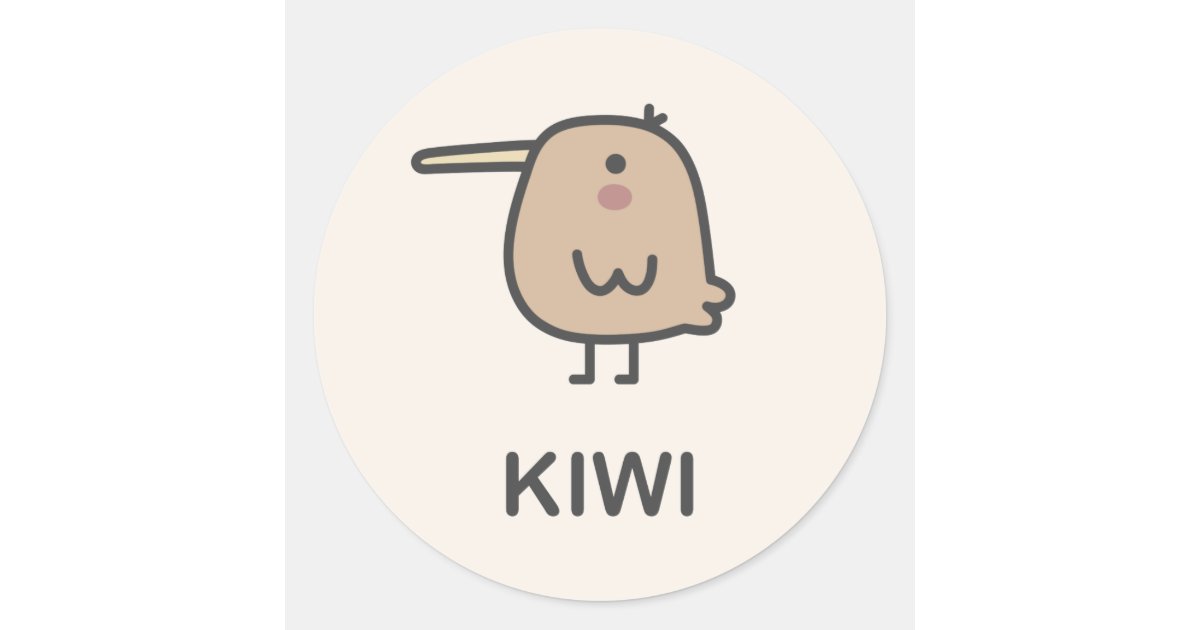 Kiwi Classic Round Sticker | Zazzle