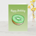 Kiwi Folded Greeting Birthday Card | Zazzle