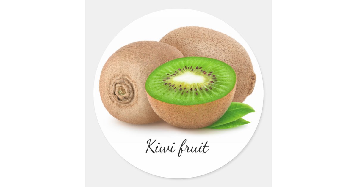 Kiwi fruit classic round sticker | Zazzle
