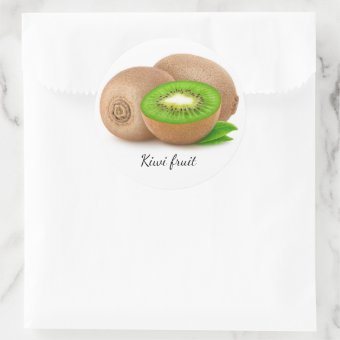 Kiwi fruit classic round sticker | Zazzle