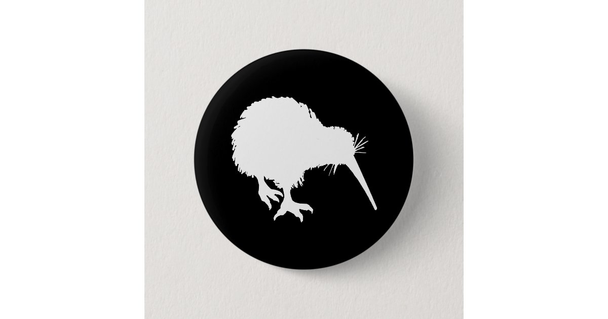 Kiwi Silhouette Pinback Button | Zazzle