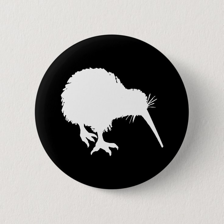 Kiwi Silhouette Pinback Button | Zazzle