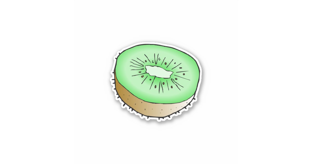 Kiwifruit Custom-Cut Vinyl Sticker | Zazzle