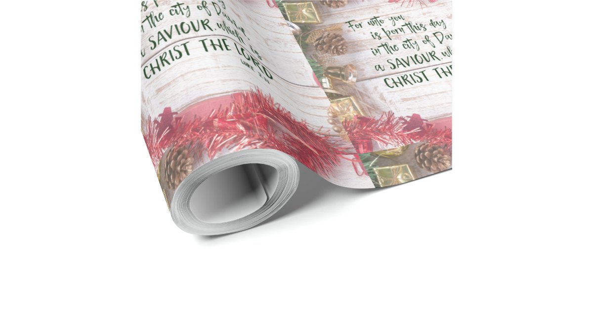 KJV Bible Verse Christmas Wrapping Paper | Zazzle