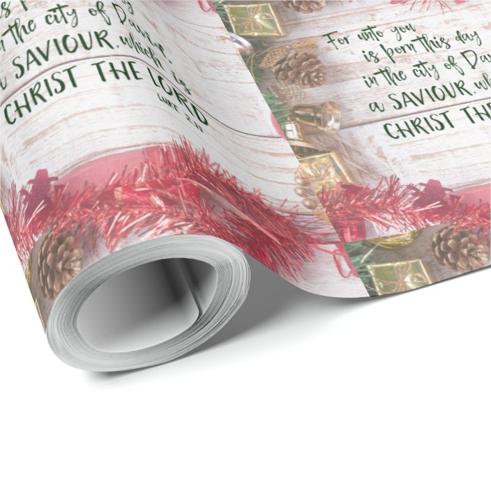 KJV Bible Verse Christmas Wrapping Paper | Zazzle.com