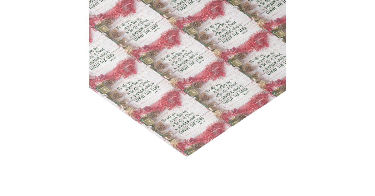 KJV Scripture Christmas Tissue Paper | Zazzle