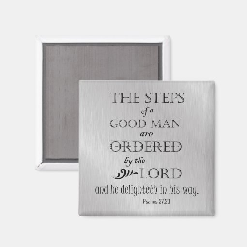 KJV Steps of a Good Man Bible Verse Magnet | Zazzle