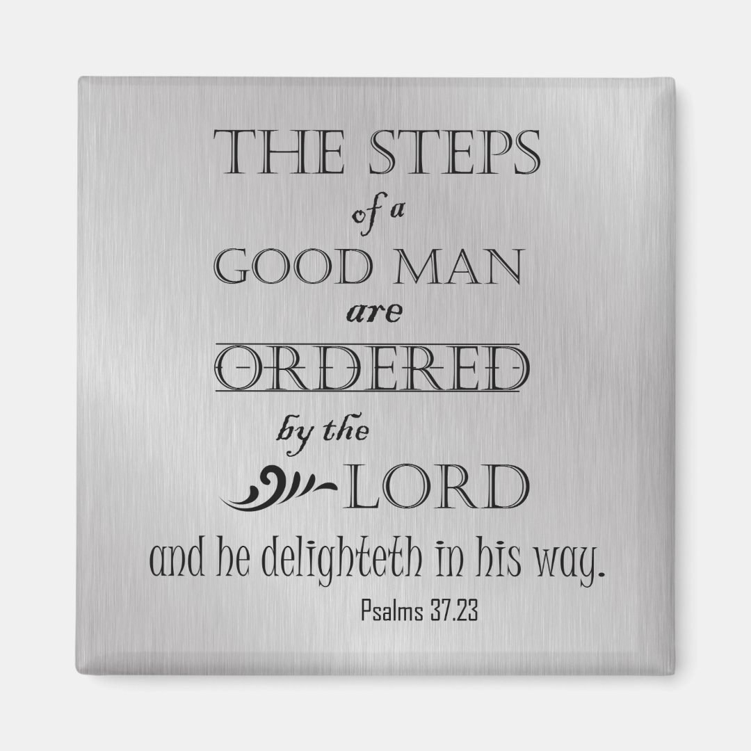 KJV Steps of a Good Man Bible Verse Magnet | Zazzle