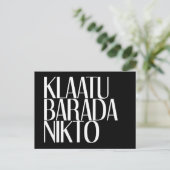 KLAATU BARADA NIKTO POSTCARD | Zazzle