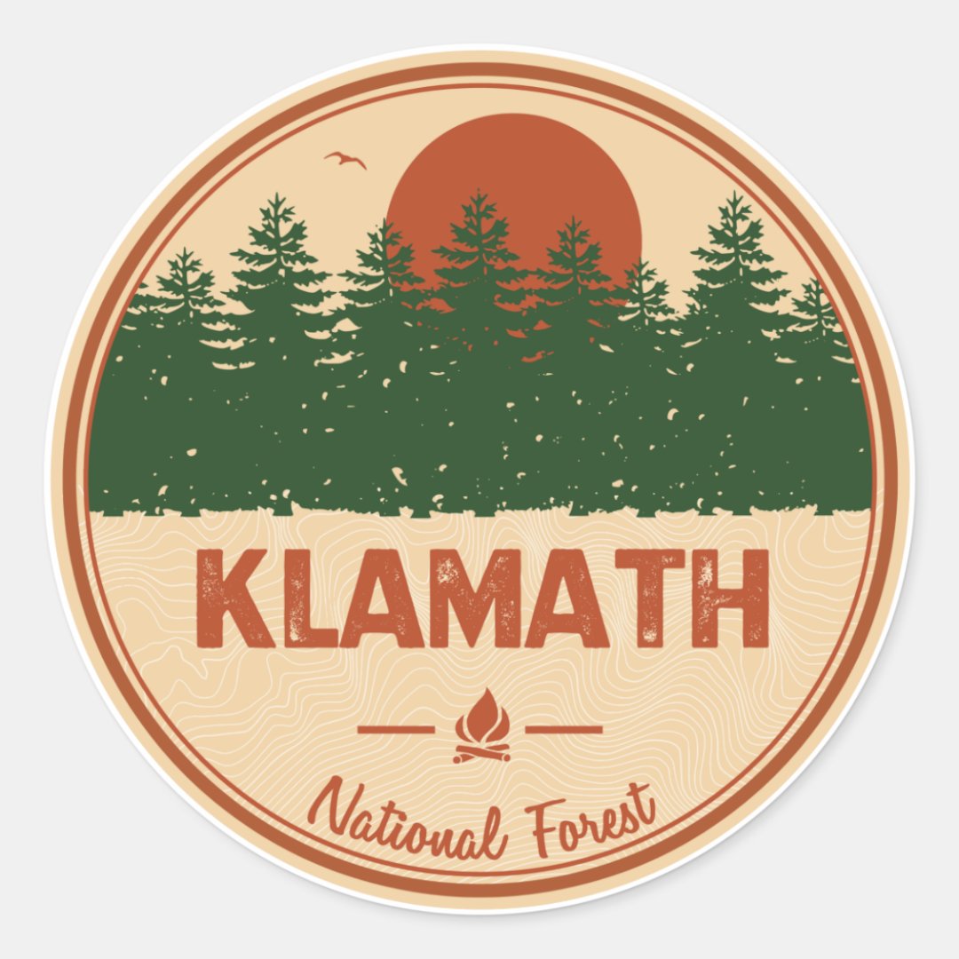 Klamath National Forest Classic Round Sticker | Zazzle