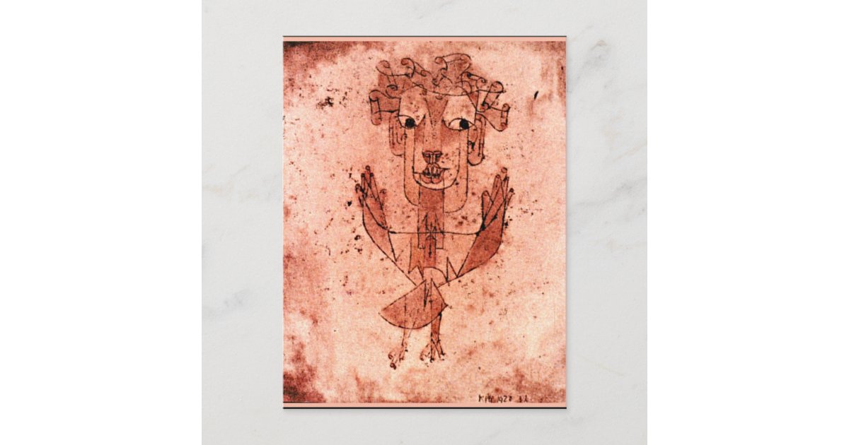Klee - Angelus Novus (New Angel) Postcard | Zazzle