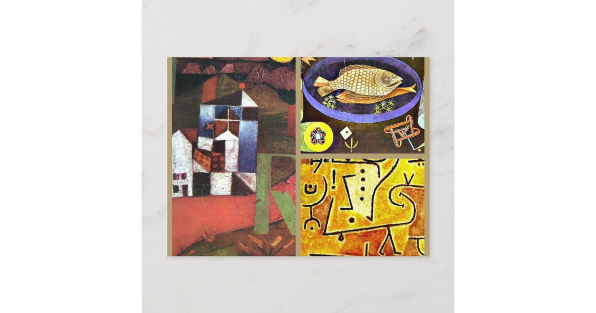 Klee Collage Postcard | Zazzle