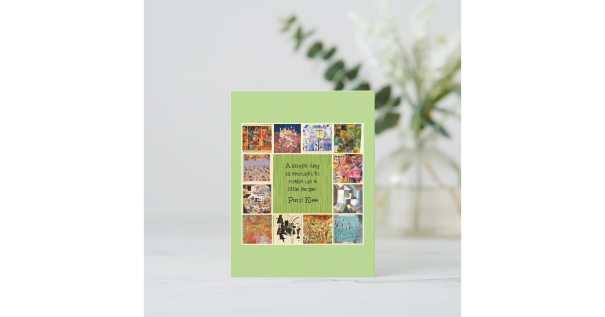 Klee - Colorful Collage Enclosure Card | Zazzle