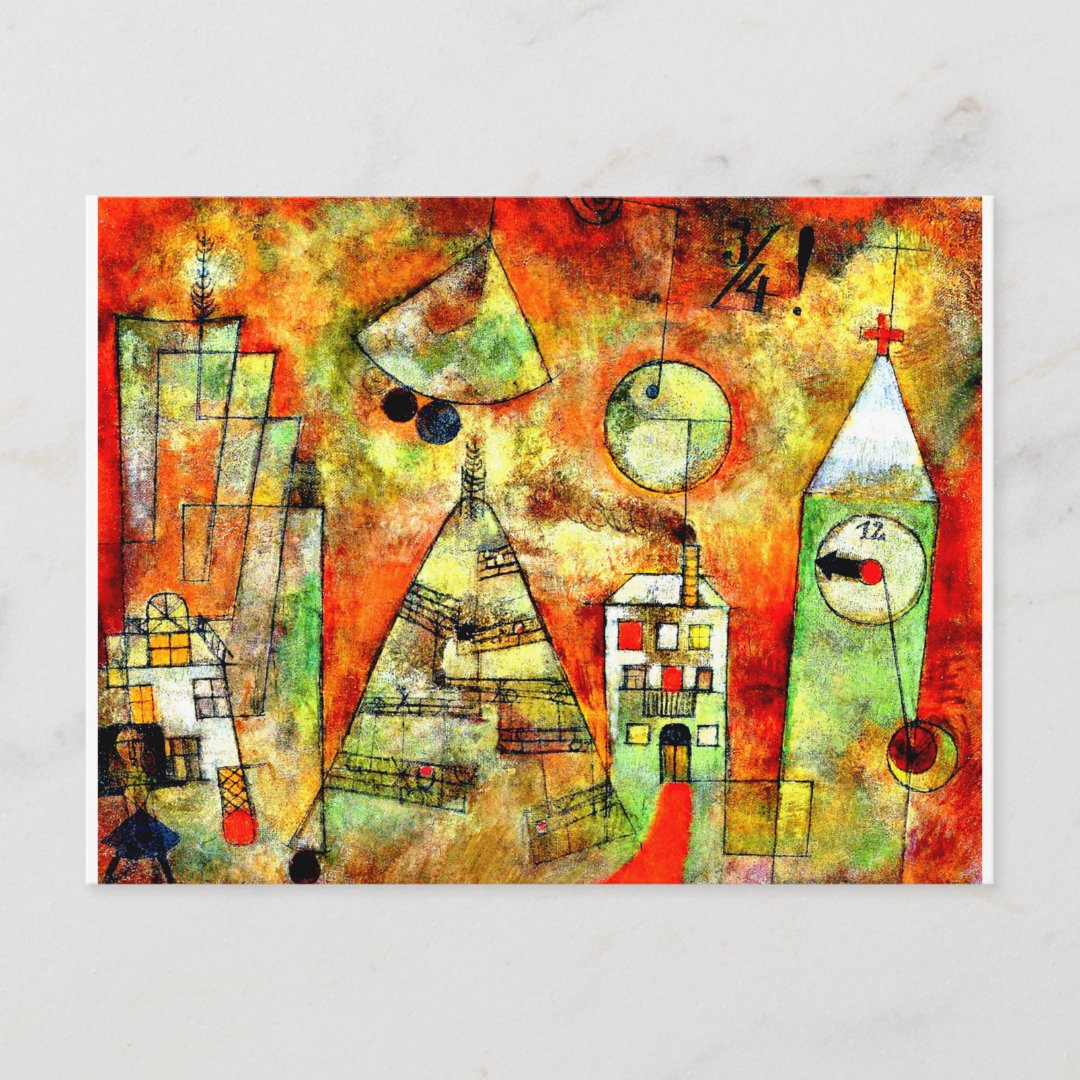 Klee - Fateful Hour at Quarter to Twelve Postcard | Zazzle