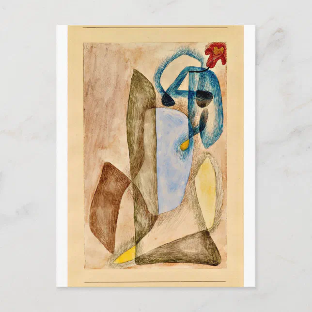 Klee - Flower in March, abstract art Postcard | Zazzle