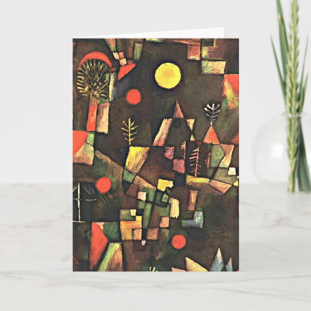 Klee - Full Moon, Paul Klee painting Card | Zazzle