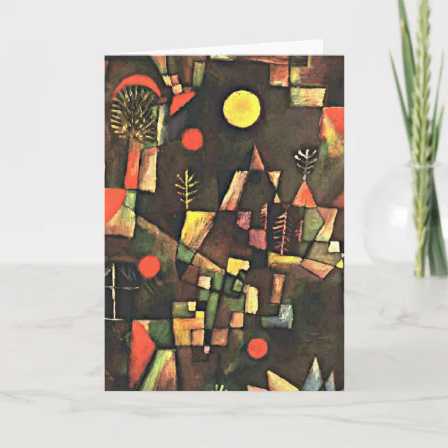 Klee - Full Moon, Paul Klee painting Card | Zazzle