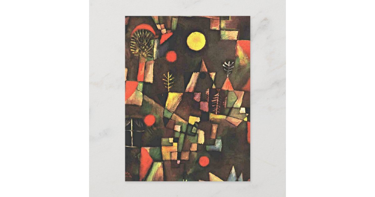 Klee - Full Moon Postcard | Zazzle