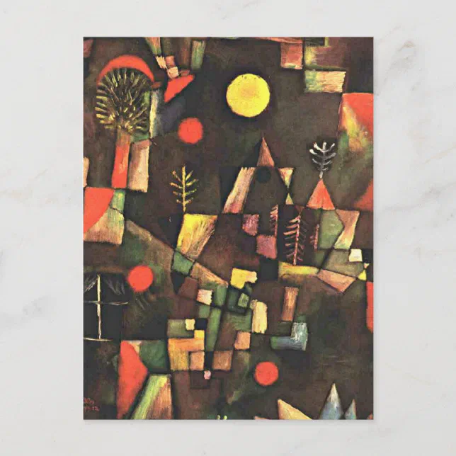 Klee - Full Moon Postcard | Zazzle