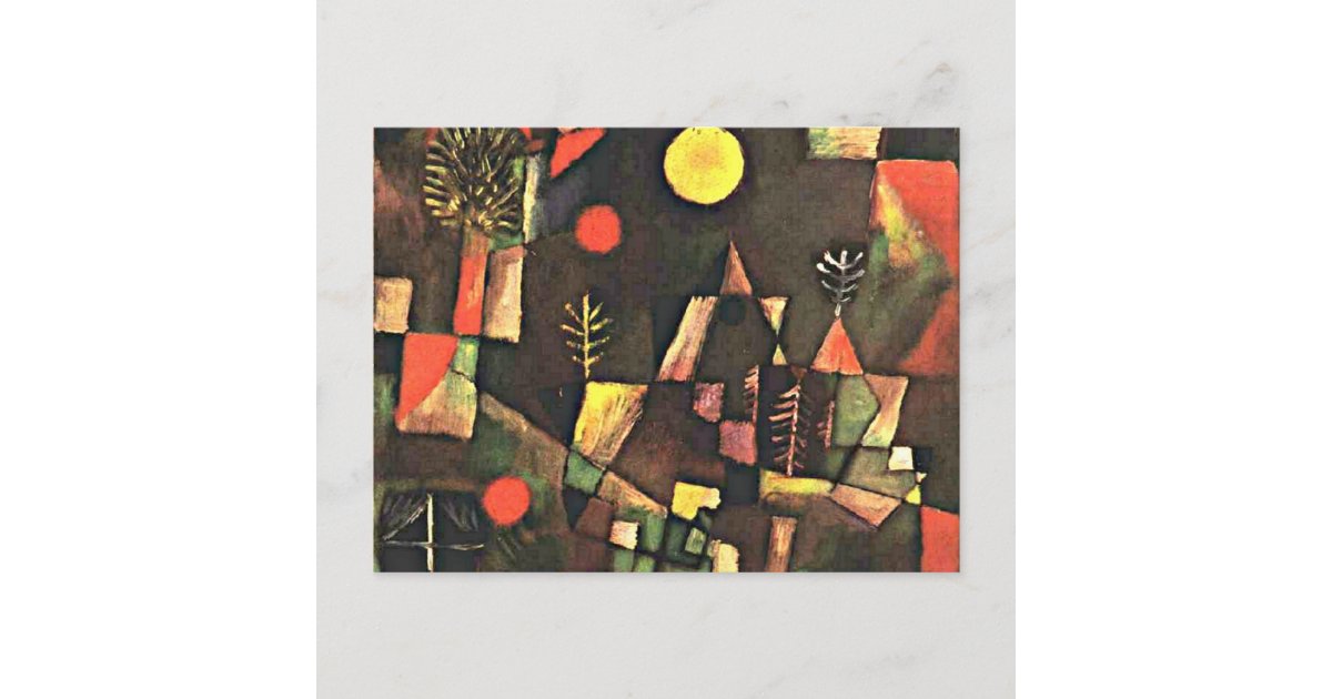 Klee - Full Moon Postcard | Zazzle
