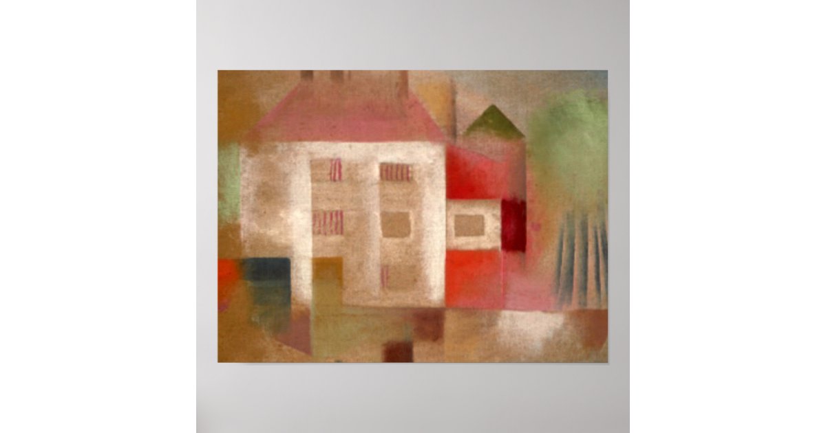 Klee - House in the Suburbs Poster | Zazzle