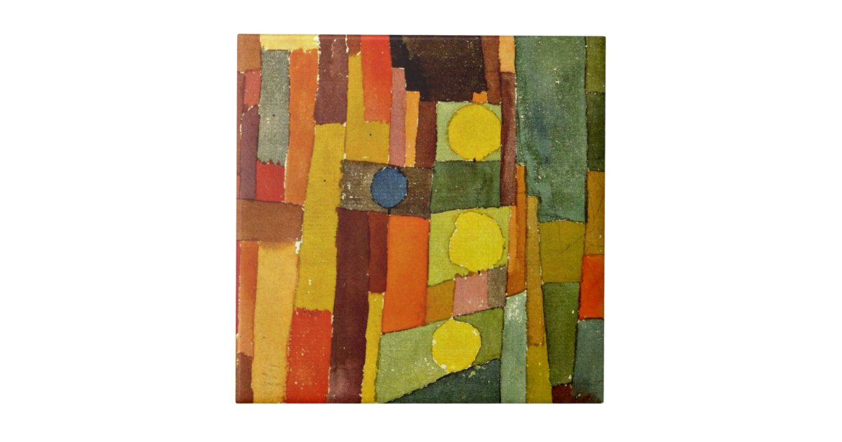 Klee - In the Style of Kairouan Ceramic Tile | Zazzle