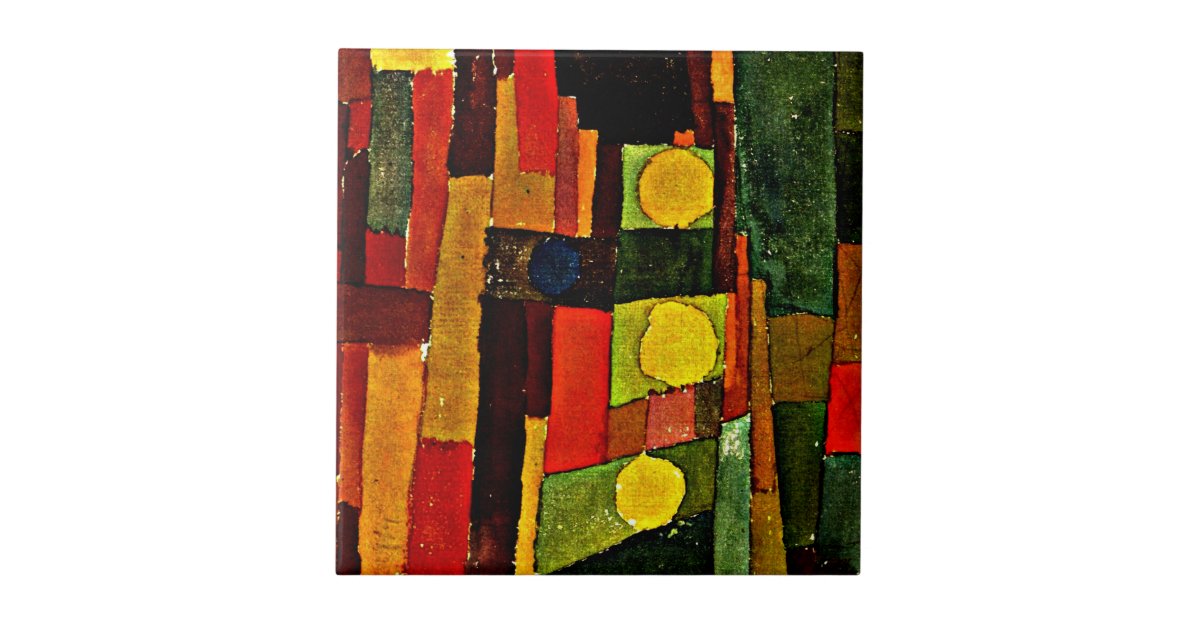 Klee - In the Style of Kairouan Ceramic Tile | Zazzle