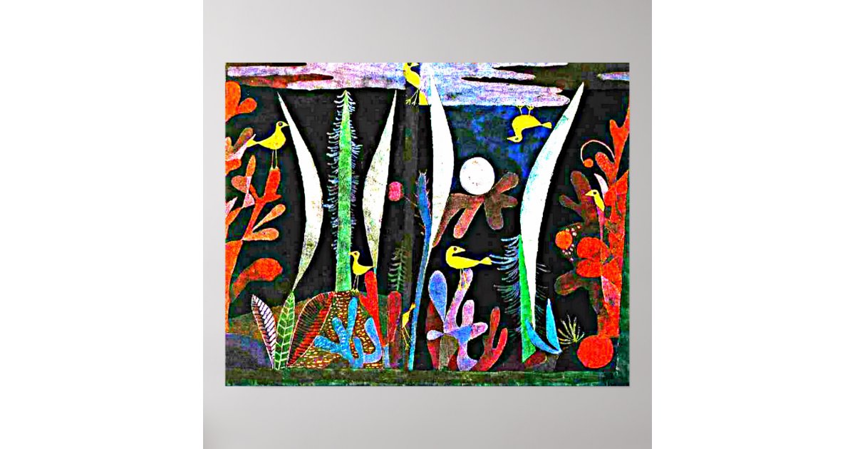 Klee - Landscape with Yellow Birds Poster | Zazzle