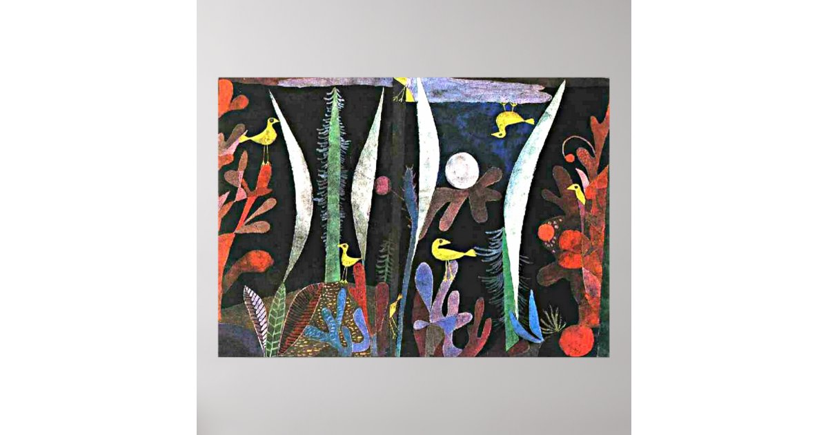 Klee - Landscape with Yellow Birds Poster | Zazzle