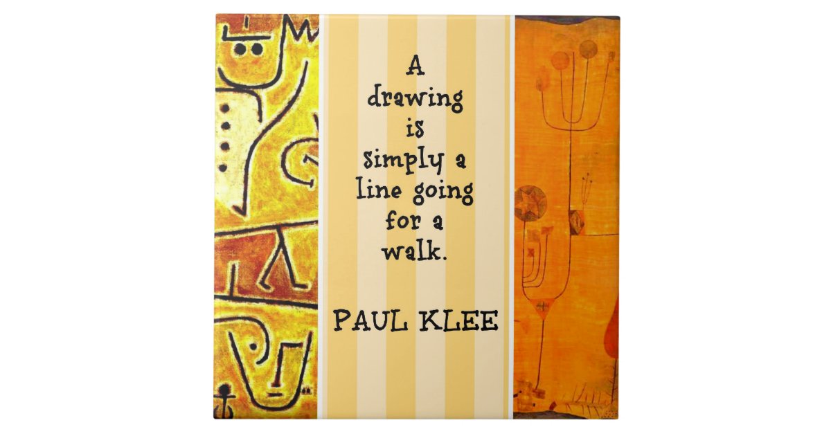 Klee - Quotation and Paintings Ceramic Tile | Zazzle