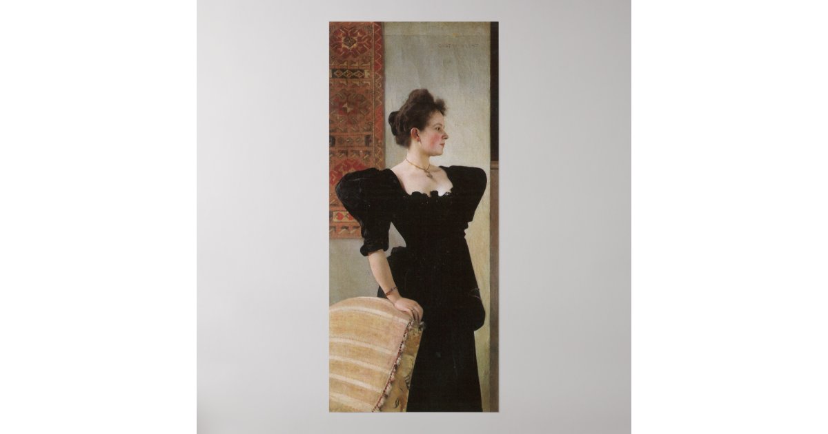 Klimt - Portrait Of Marie Breunig 1894 Poster | Zazzle