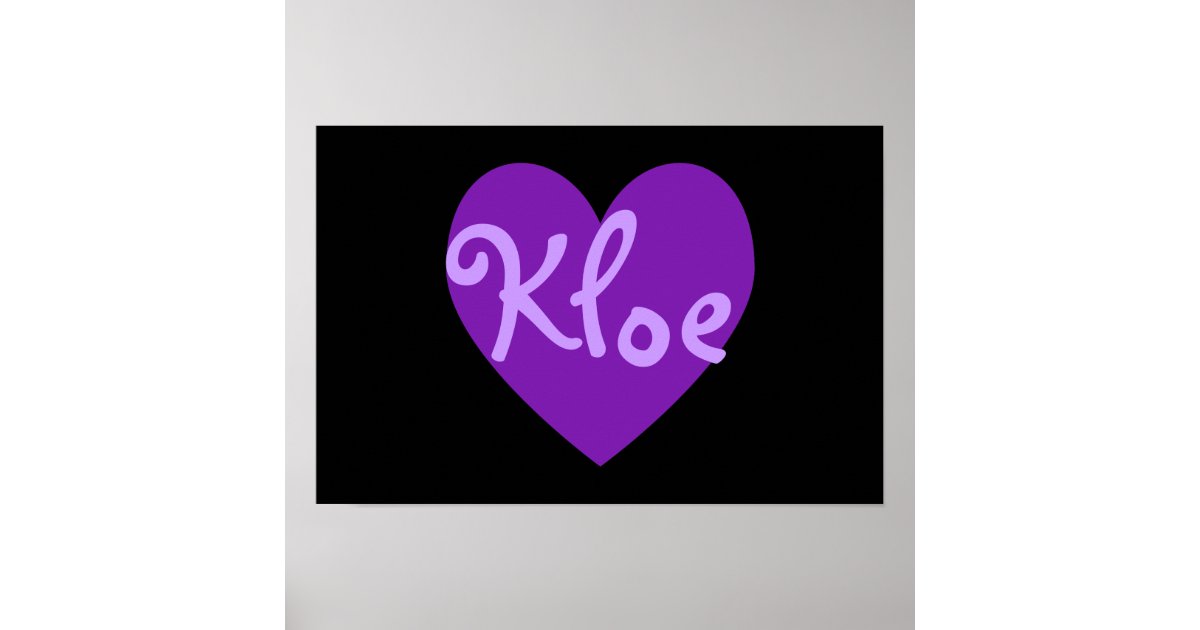 Kloe in Purple Poster | Zazzle