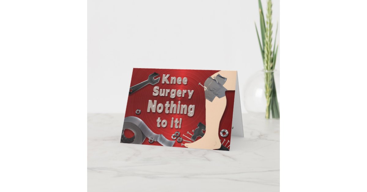 KNEE SURGERY GET WELL CARD - DUCT TAPE | Zazzle