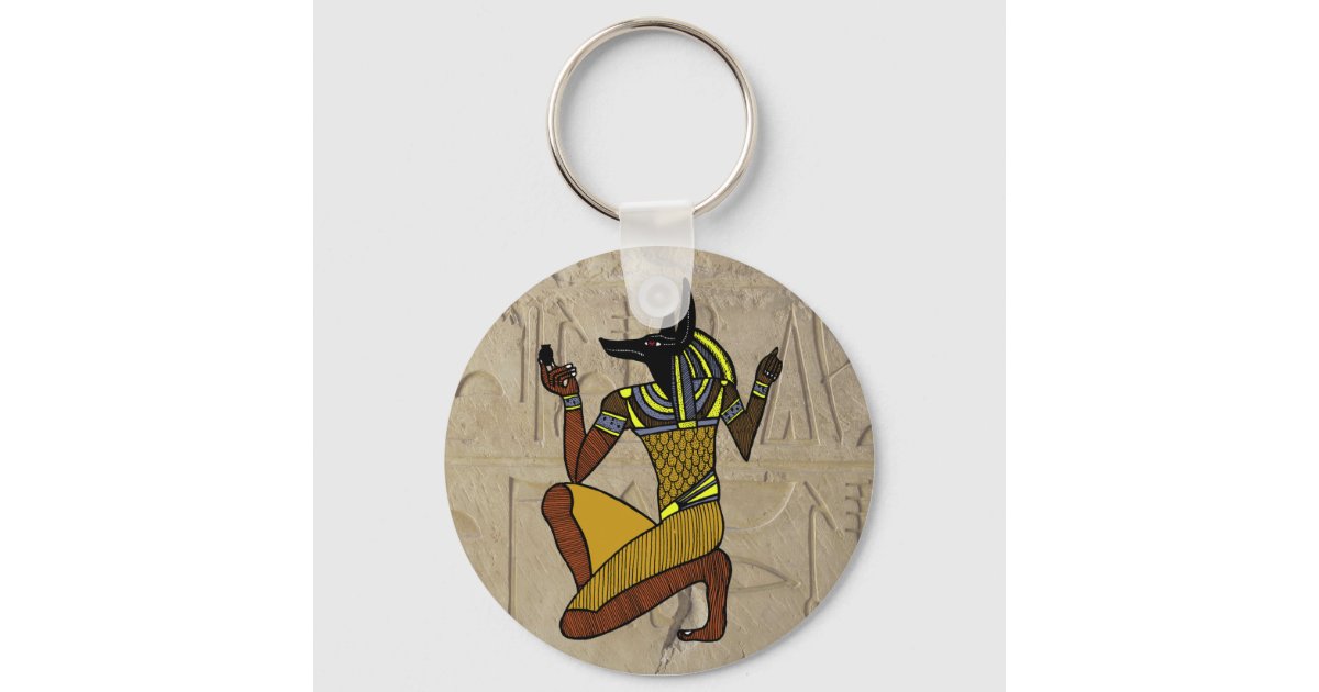Kneeling Anubis Keychain | Zazzle