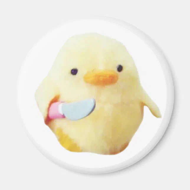 Knife Duck Plush Meme Magnet | Zazzle