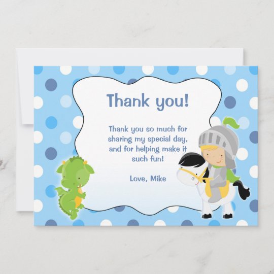 Knight Dragon Thank you Card | Zazzle.com