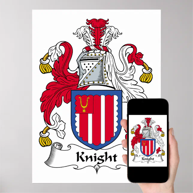 Knight Family Crest Poster | Zazzle
