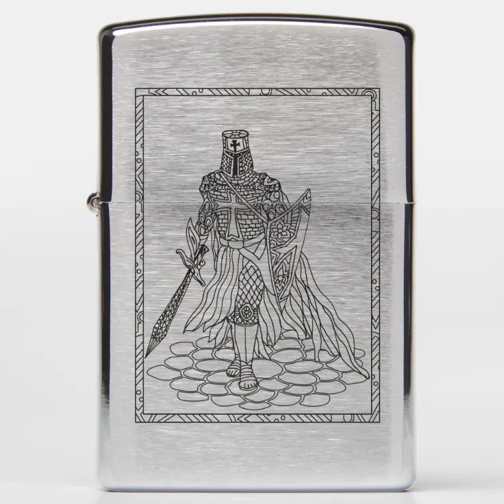 Knight in Full Suit of Armor Lighter | Zazzle