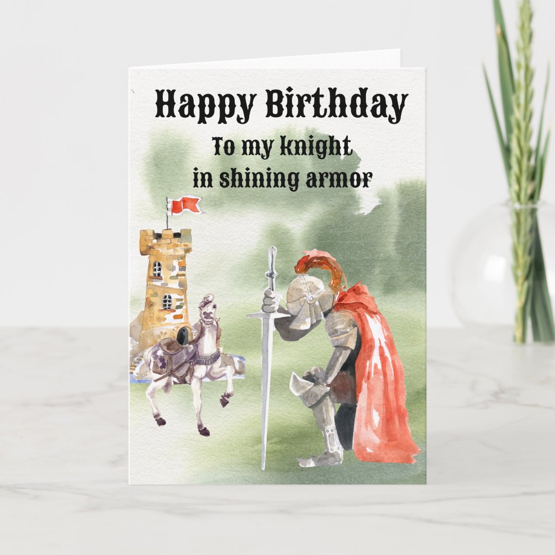 Knight Medieval Birthday Card | Zazzle