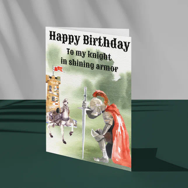 Knight Medieval Birthday Card | Zazzle