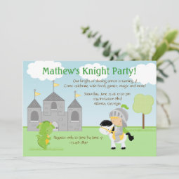 Knight Party Invitation | Zazzle
