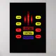 Knight Rider KITT Car Dashboard Graphic Poster | Zazzle