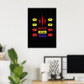 Knight Rider KITT Car Dashboard Graphic Poster | Zazzle