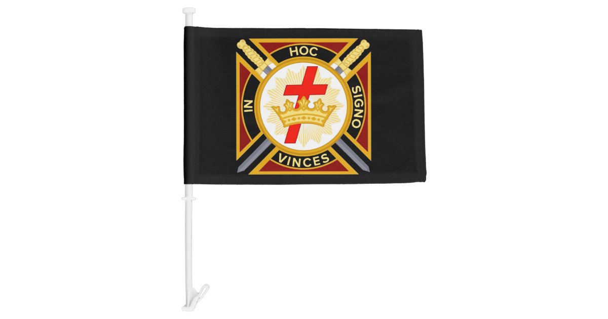Knight Templar Car Flag | Zazzle