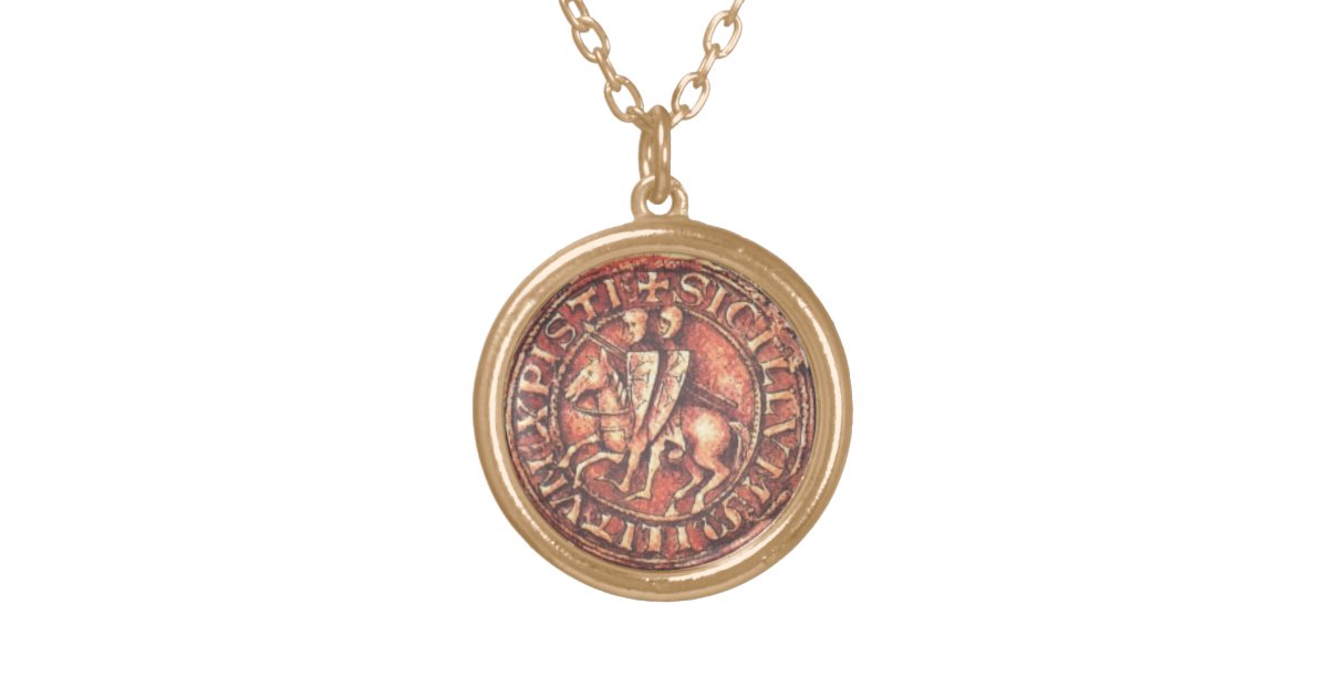 KNIGHT TEMPLAR COIN PENDANT NECKLACE | Zazzle