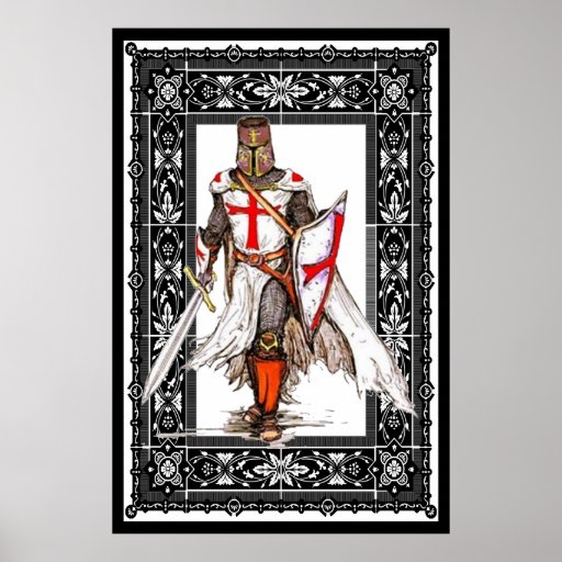 knight templar in armor poster | Zazzle